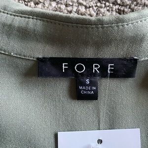 Fore | Dresses | Fore Long Sleeve Deep Front Dress | Poshmark